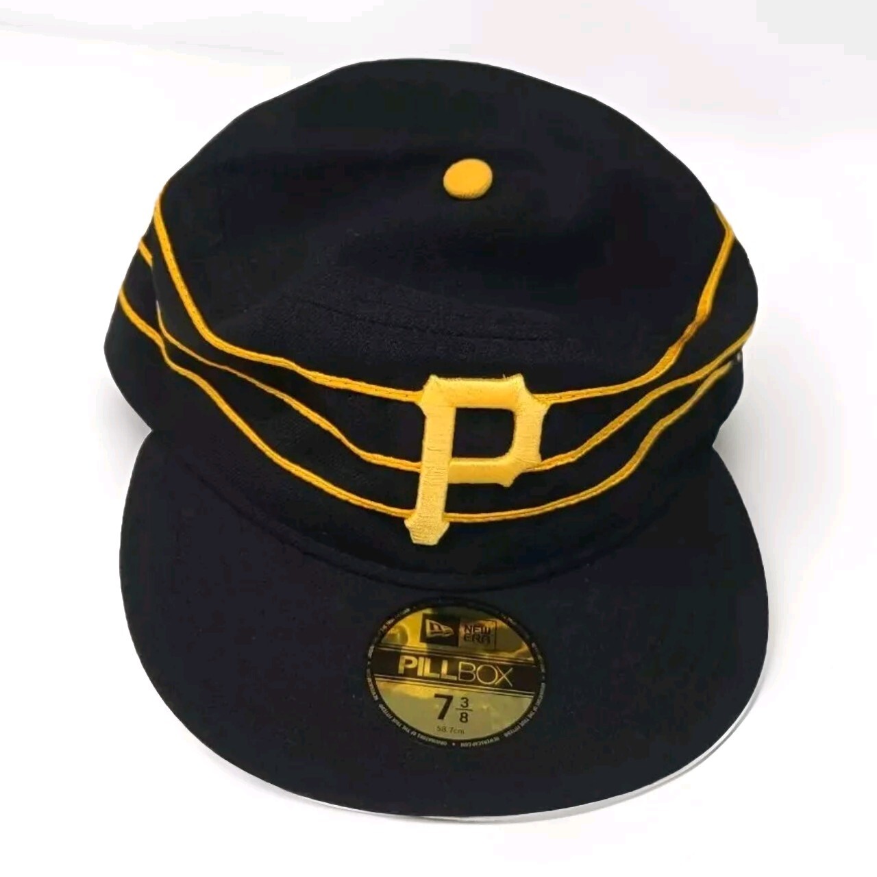 Sz 7 3/8 New Era Pillbox Pittsburgh Pirates Fitted Hat MLB ALT2 2017 ...