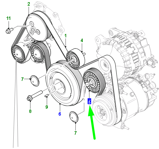 JAGUAR F-TYPE X152 Antriebsriemen-Umlenkrolle T2H46586 NEU ORIGINAL | eBay