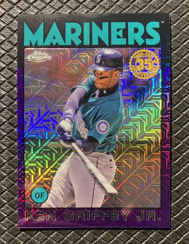 KEN GRIFFEY JR 2021 Topps Chrome Silver Pack 86TC-2 Purple Refractor ...