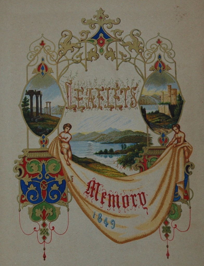 Rare 1849 Leaflets of Memory Reynell Coates with 3 illuminated ...