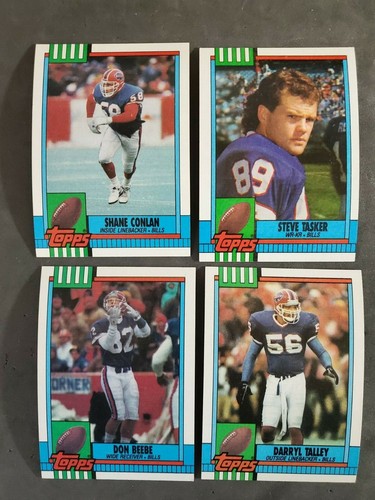 Lot Of (4) 1990 Topps Football Bills Beebe Tasker Conlan Talley | eBay