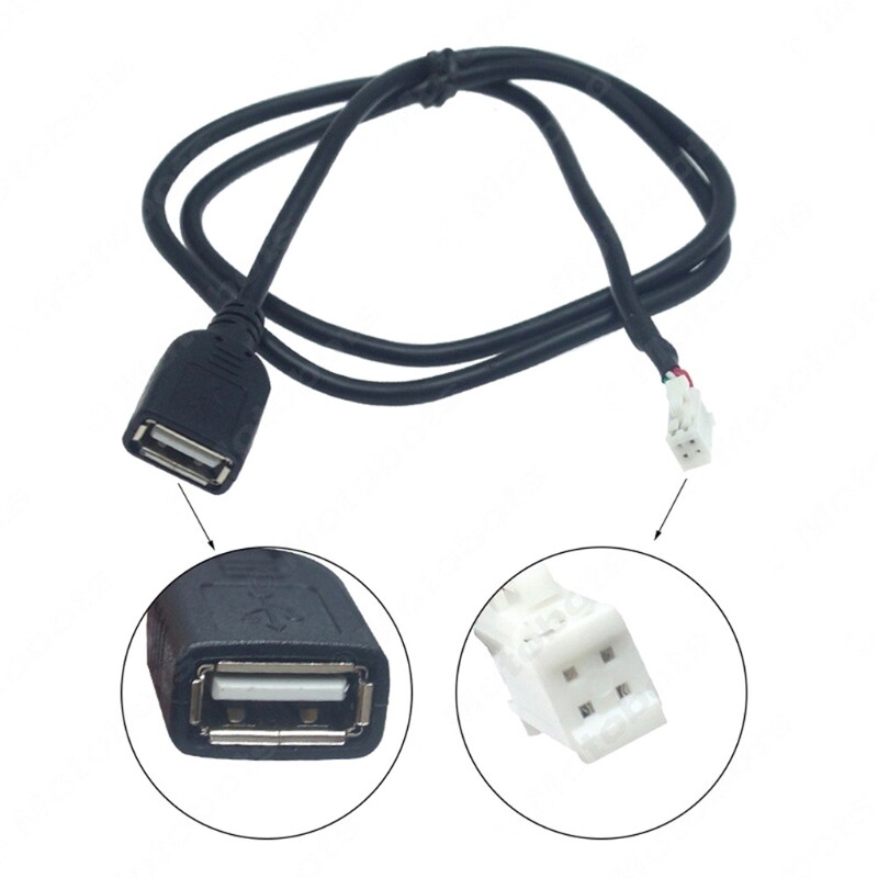 Car Stereo Usb Port Panel Extension Cable Adapter 1m 4 Pin+6 Pin ...