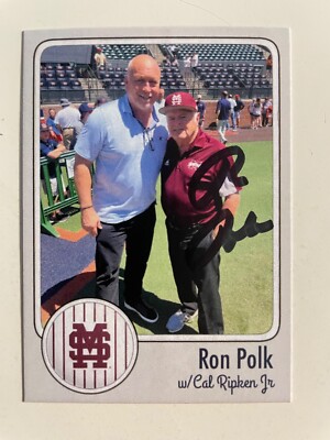 RON POLK autograph MISSISSIPPI STATE BULLDOGS MSU HOF RIPKEN custom ...