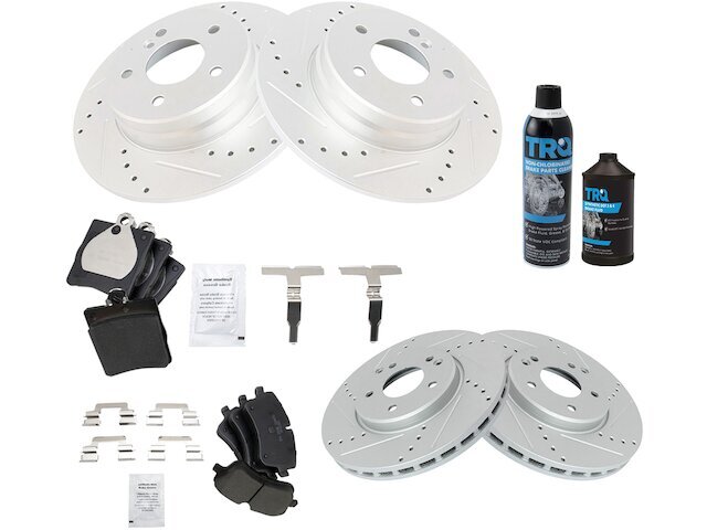 For 2006-2007 Mercedes C280 Brake Pad and Rotor Kit Front and Rear ...