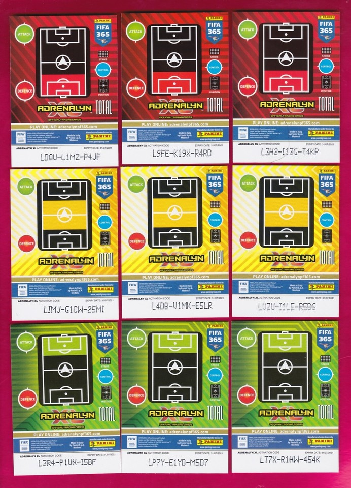 Atlético de Madrid - Team Members 9 cards Set - 2021 Panini FIFA 365 ...