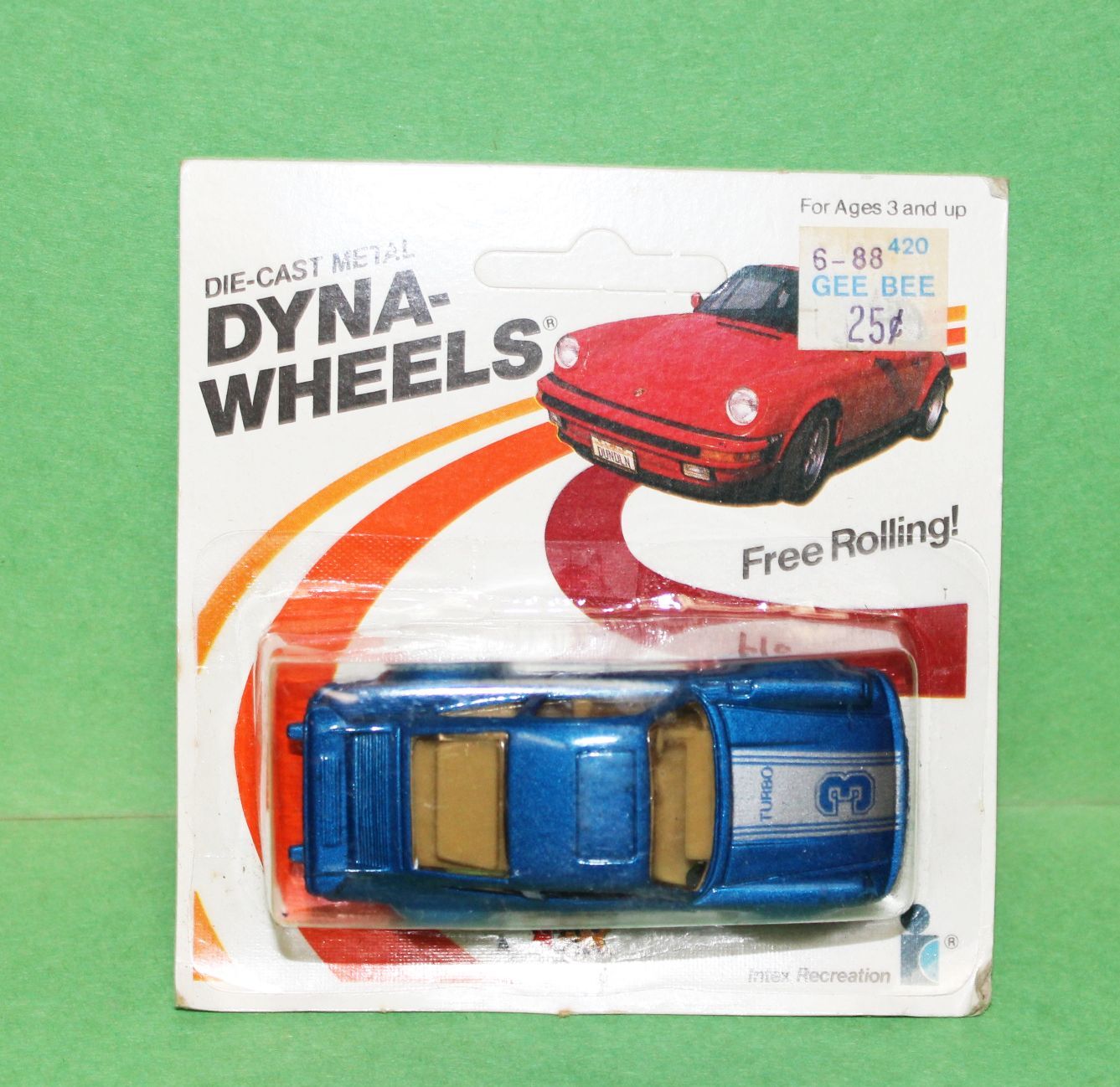Vintage Dyna-Wheels Zee Toy Car Turbo Porsche Race Car Blue Racer ...