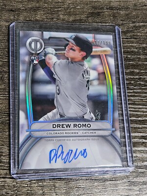 2025 TOPPS TRIBUTE BASEBALL #TA-DR - DREW ROMO AUTOGRAPH / 199 | eBay