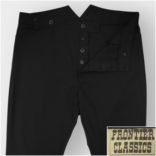 Frontier Classics Pants Mens Size 46 Black Button Fly V-Notch Cowboy ...