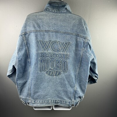 WCW Monday Nitro TNT Vintage Oversized Denim Embossed Jacket - Size ...