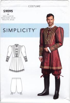 Simplicity Pattern S9095 Renaissance Tudor Historical Costume Mens Szs ...