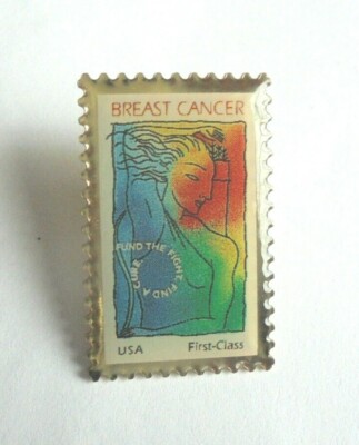 Cool Vintage 1998 USPS Breast Cancer Awareness Postage Stamp Lapel Pin ...