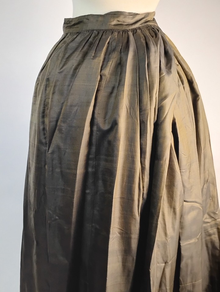 Original 1860's Brown Silk Taffeta Skirt – Civil War Era Victorian 19th ...