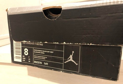 Size 8 Air Jordan 9 Retro 2002 French Blue 302370-141 Authentic DS ...