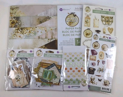 Prima Marketing In the Moment Lot - 12 x 12 Paper Pad Stickers Ephemera ...
