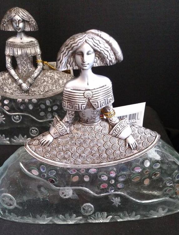 Giovanni Collection Spanish Princess Pair 2 Glass Metal Figurines ...