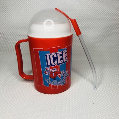 ICEE 10oz Plastic Slushy Cup Mug Red White Blue. Rare mug icee bear mug ...