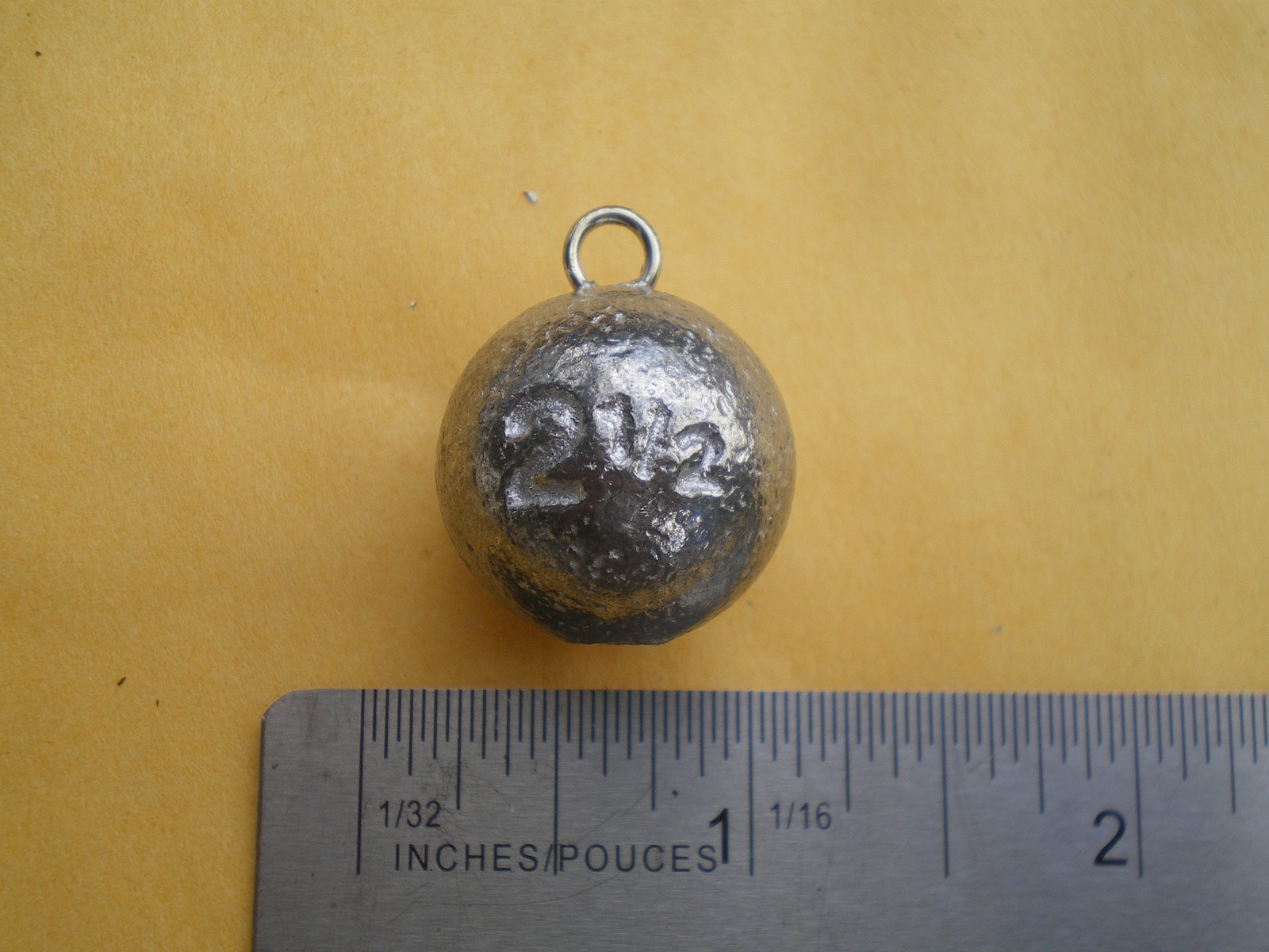 6 PCS. CANNON BALL SINKER 2-1/2 OZ. W/STAINLESS STEEL WIRE EYE, F/DO-IT ...