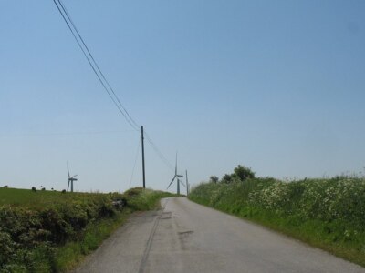 Photo 6x4 The Mynydd Mechell road west of the Bryn Pabo junction ...