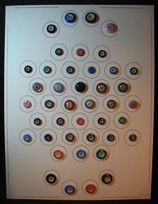 Button Collector's Card with 42 Pre Civil War Era China Buttons | eBay