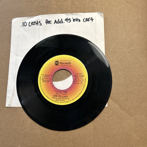 Don Williams Tulsa Time/When I'm With You 1978 Abc Records 45 | eBay
