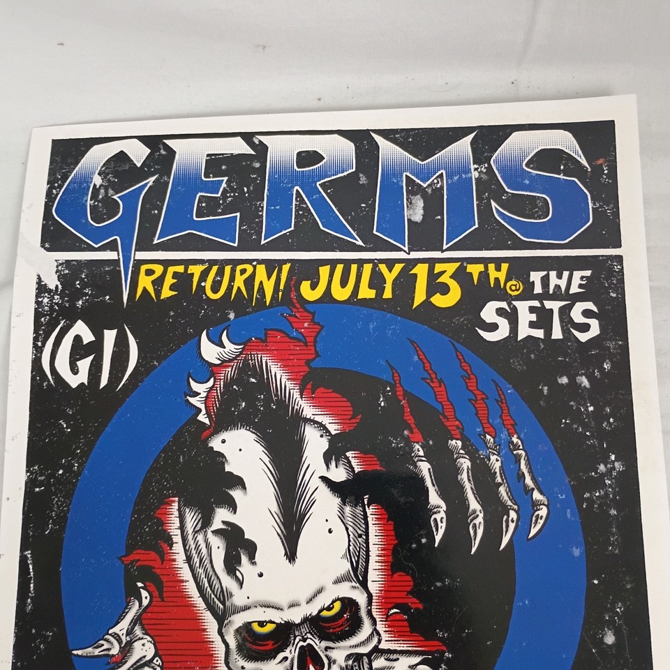 Vtg Y2K The Germs RIP Flyer Poster Advertising Rock Metal Punk Band ...