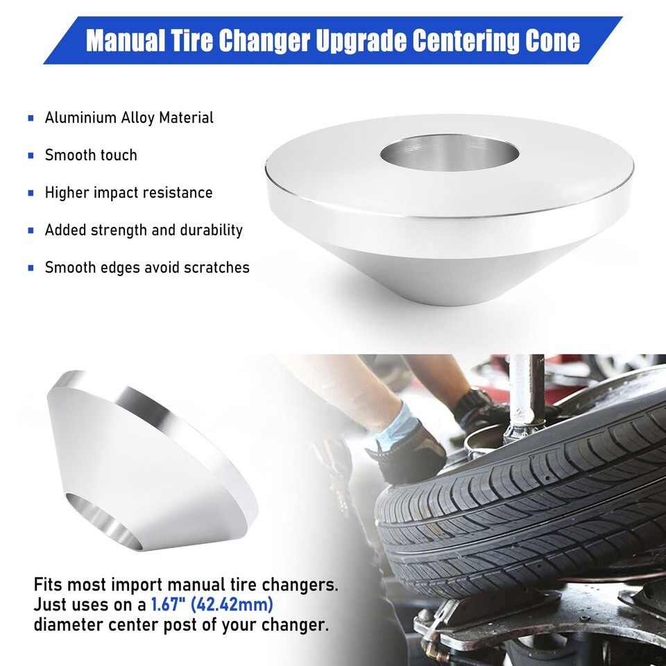 Manual Tire Changer Centering Cone Billet Aluminum Upgrade Large Wheel ...