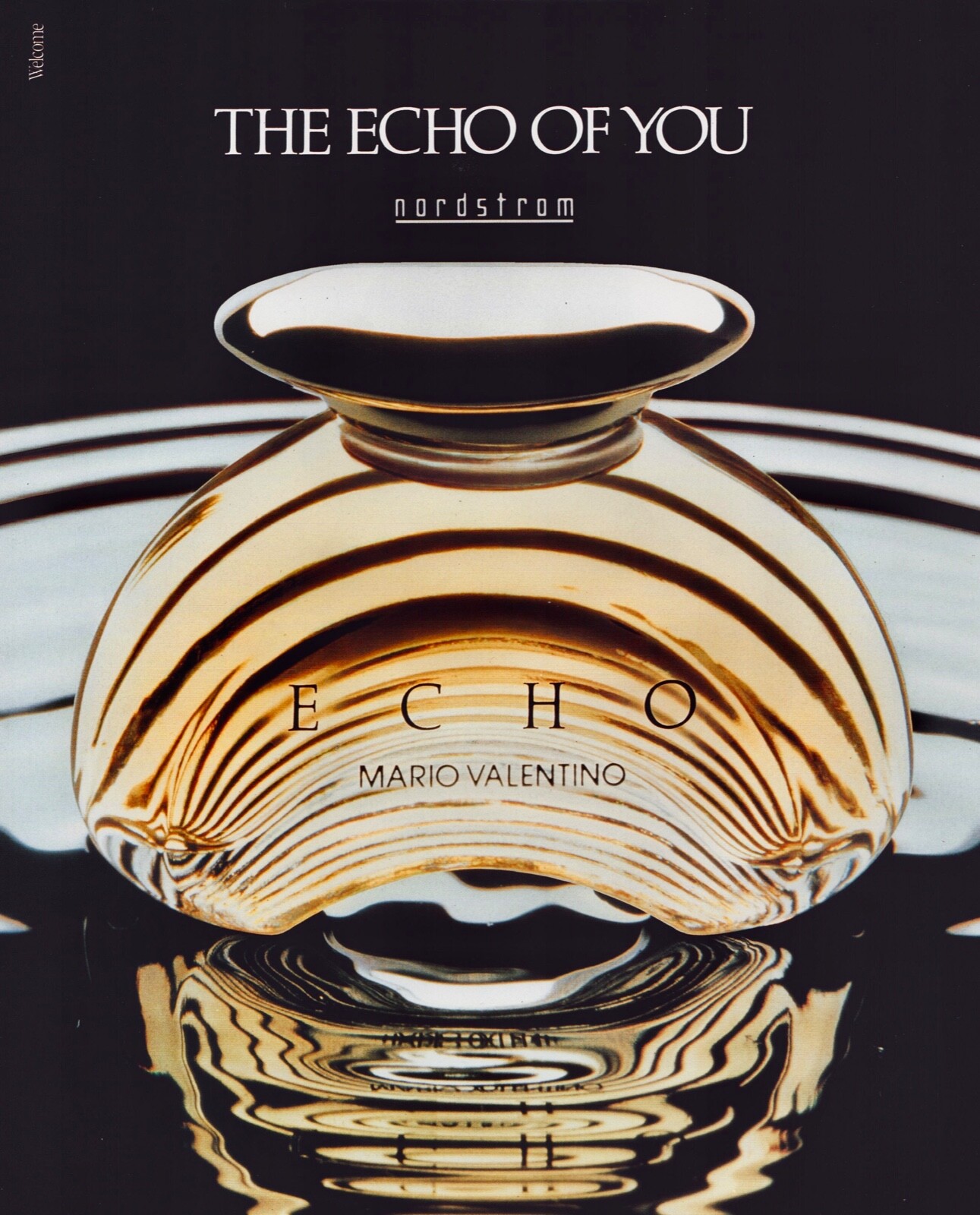 1990 ECHO PERFUME by MARIO VALENTINO bottle photo ~ 1-Page MAGAZINE ...