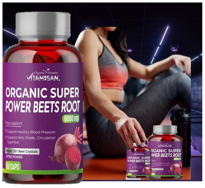 120 Beets Circulation Superfood Beet Root Powder caps 8000 mg 20:1 ...