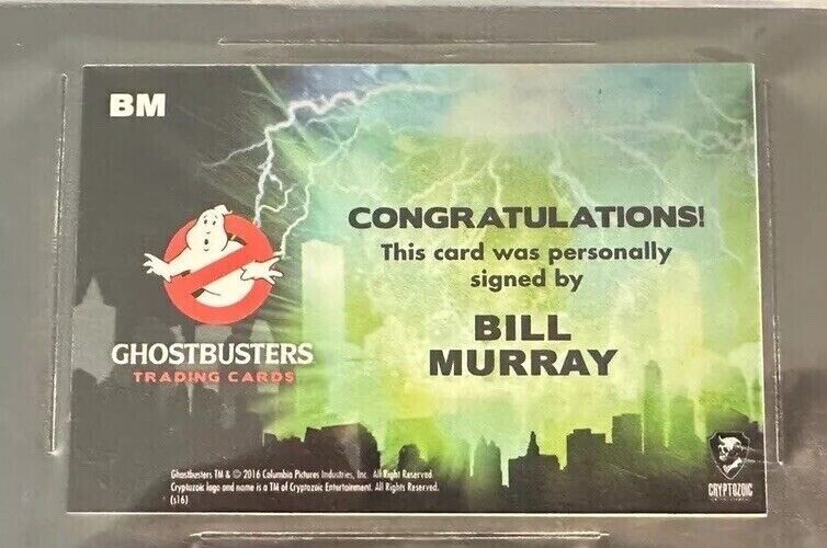 2016 CRYPTOZOIC GHOSTBUSTERS AUTO Bill Murray Card BGS Authenticated ...