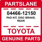 04466-12150 Toyota OEM Genuine PAD KIT, DISC BRAKE, REAR | eBay
