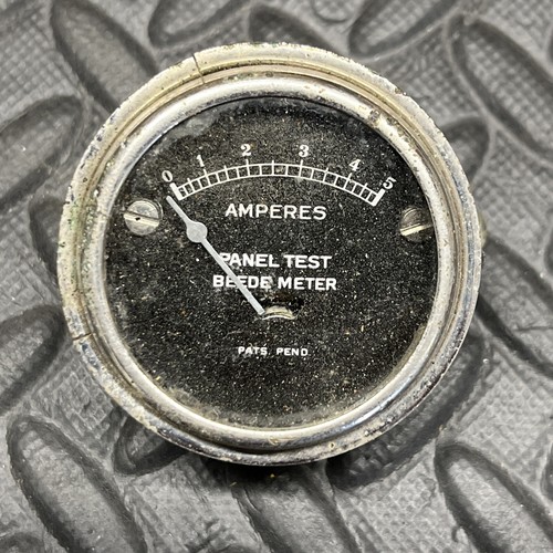Vtg. Beede Meter Analog Panel Test 0-5 AMPERES 1.75” Amp Untested ...
