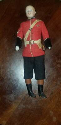 ANTIQUE GERMAN BISQUE SOLDIER DOLLHOUSE male DOLL 7 1/2" W/ PEWTER ...