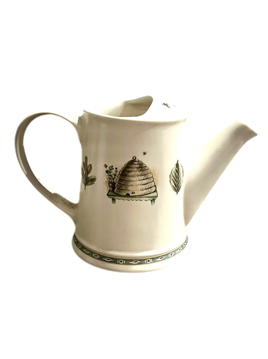 Pfaltzgraff Naturewood Beehive Honey Bee Watering Can Serving Pitcher 6 ...