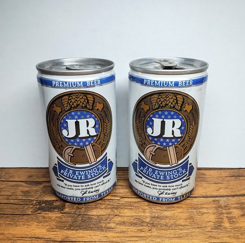 Vintage - Lot of 2 JR Ewing's Private Stock 12oz Beer Cans | eBay