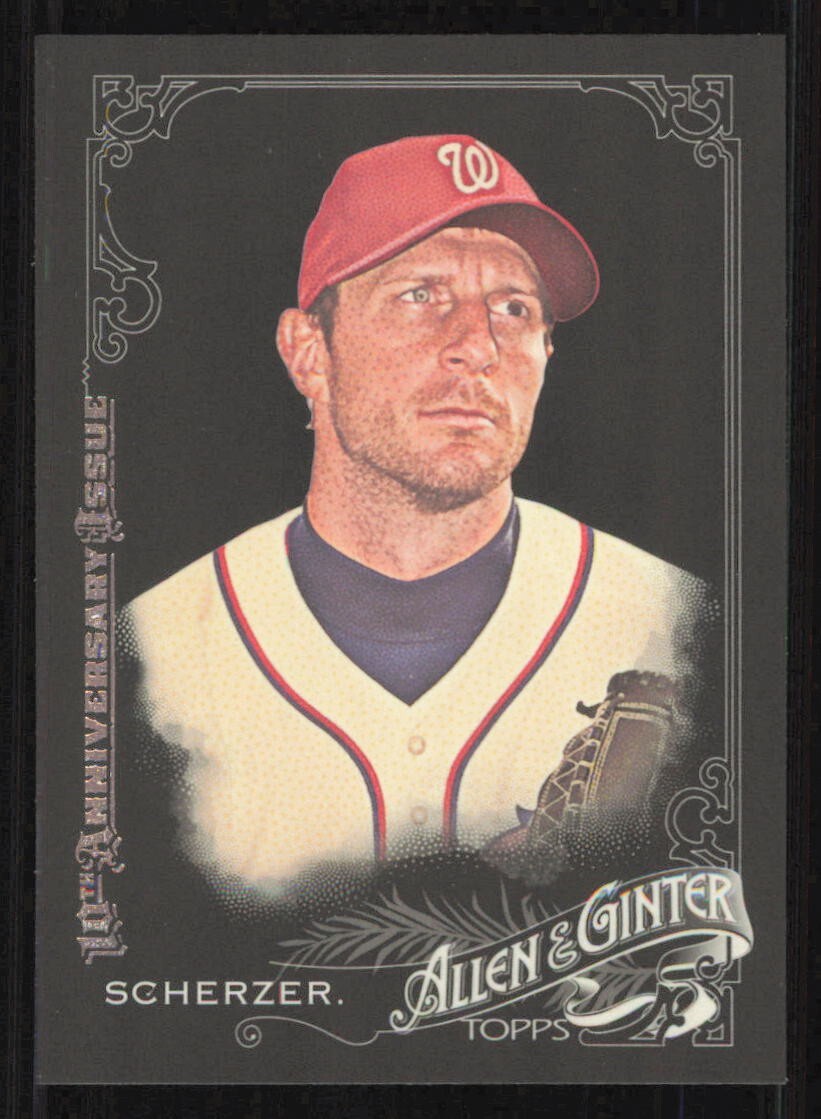 2015 Topps Allen & Ginter X MAX SCHERZER Black card WASHINGTON ...