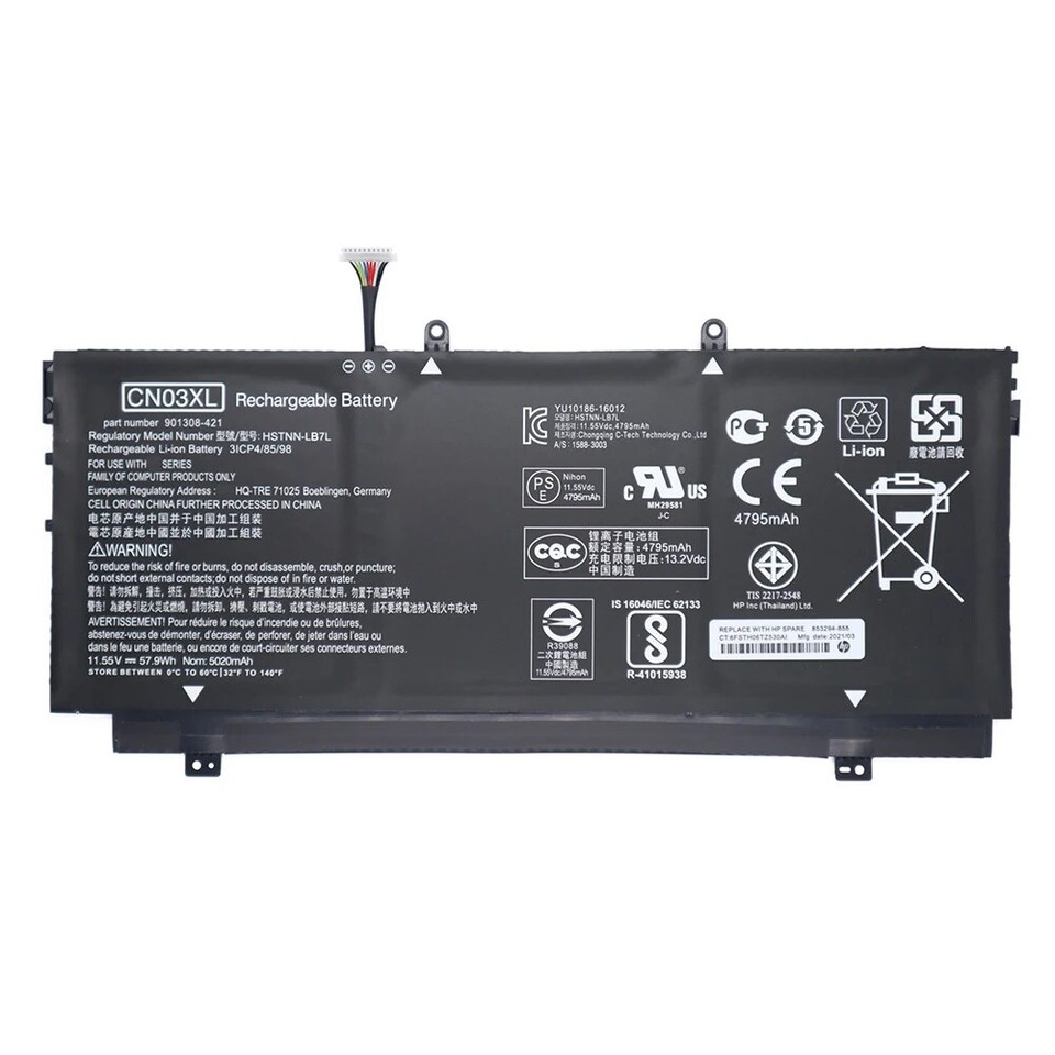 New SH03XL CN03XL Battery for HP Spectre x360 13-AC0XX 13-AC023DX 13 ...