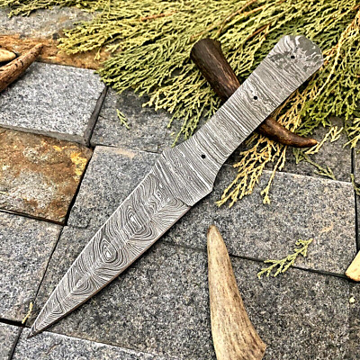 Custom Made Damascus Hunting Boot Knife / Hand Forged Damascus Blank ...