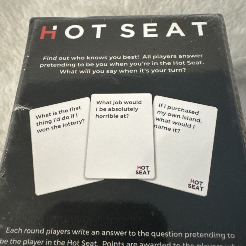 Hot Seat The Party Game That's All About You Brand New Sealed Card Game ...