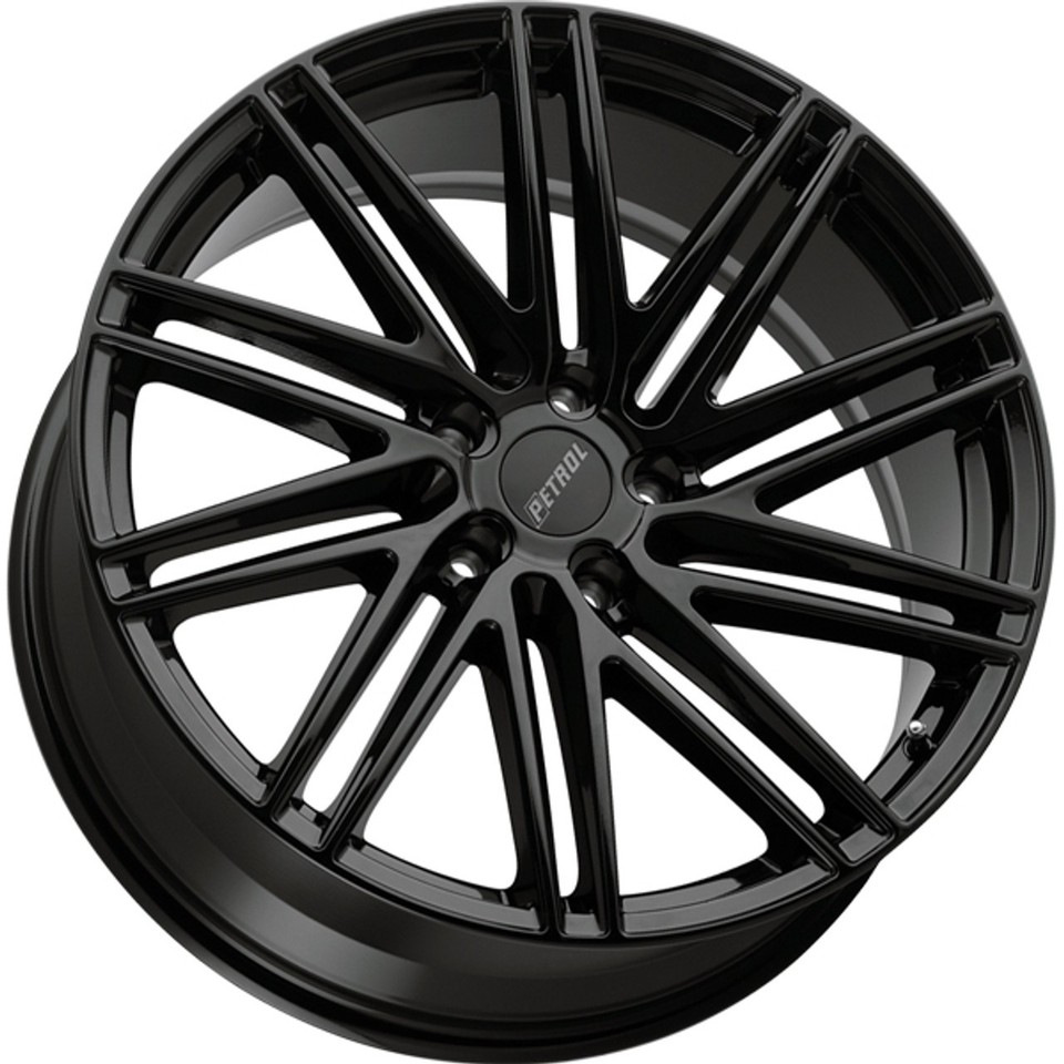 18x8 +35 Petrol P1C 5x120 Gloss Black Wheels (Set of 4) | eBay