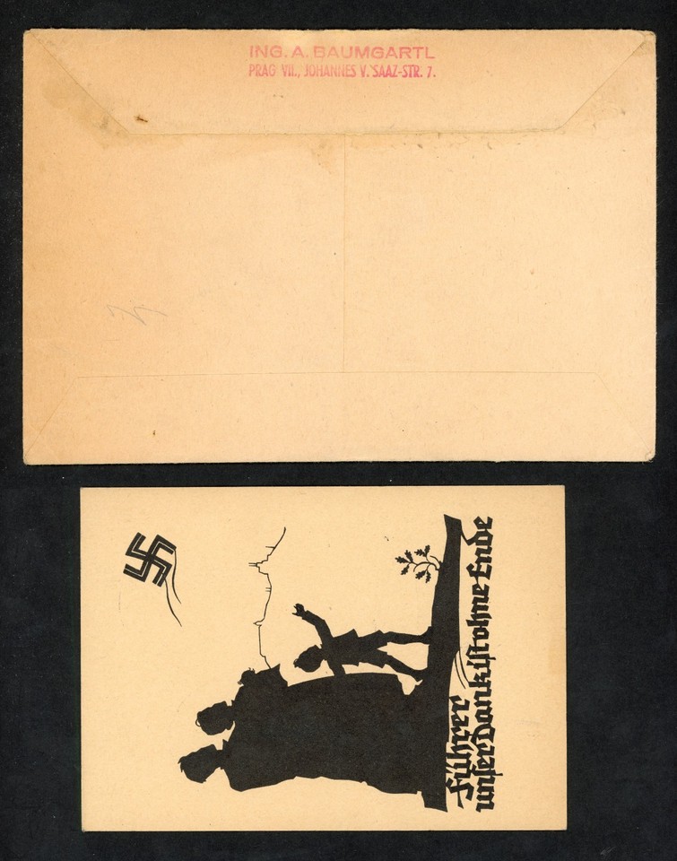 1940-44 Germany Occ Bohemia Moravia Postcards Prague 1st Anniv Fuhrers ...