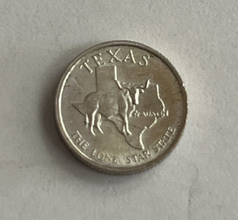 TEXAS FRANKLIN MINT STERLING SILVER STATES OF THE UNION MINI COIN | eBay