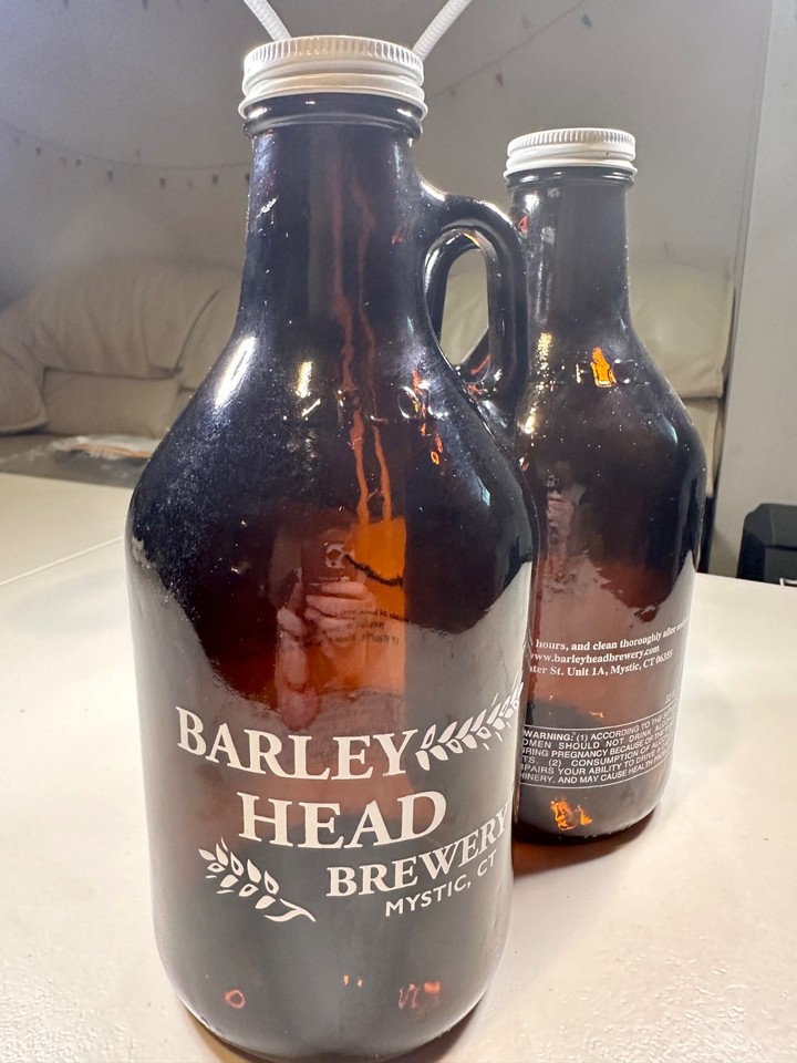 Barley Head Brewery (Mystic, CT) 32 OZ Growlers - Set of Two | eBay