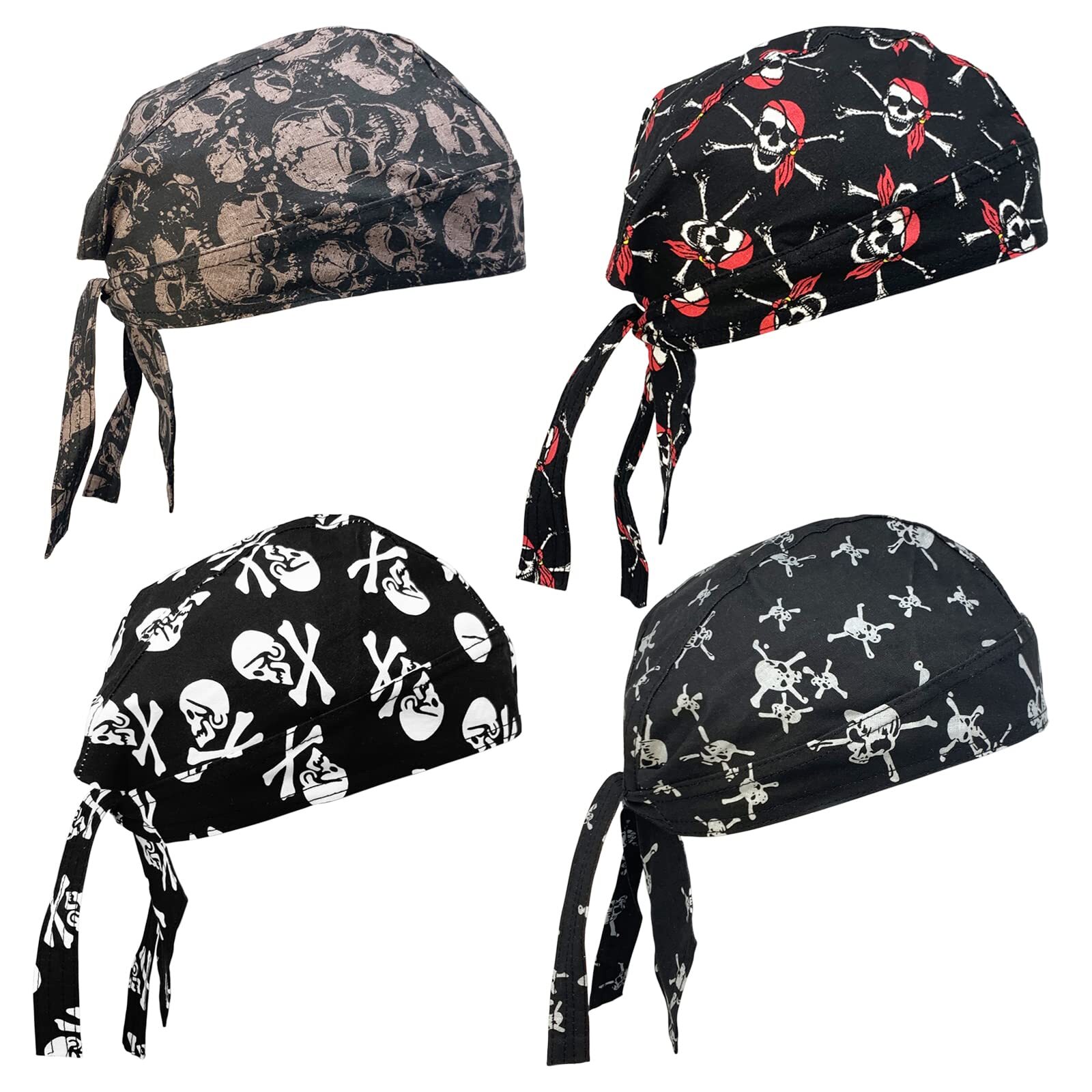 Cotton Doo Rag Skull Cap Sweat Wicking Head Wraps Breathable Helmet ...