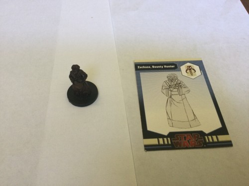 Zuckuss Bounty Hunter Star Wars Miniatures With Stat Card Wotc Disney ...