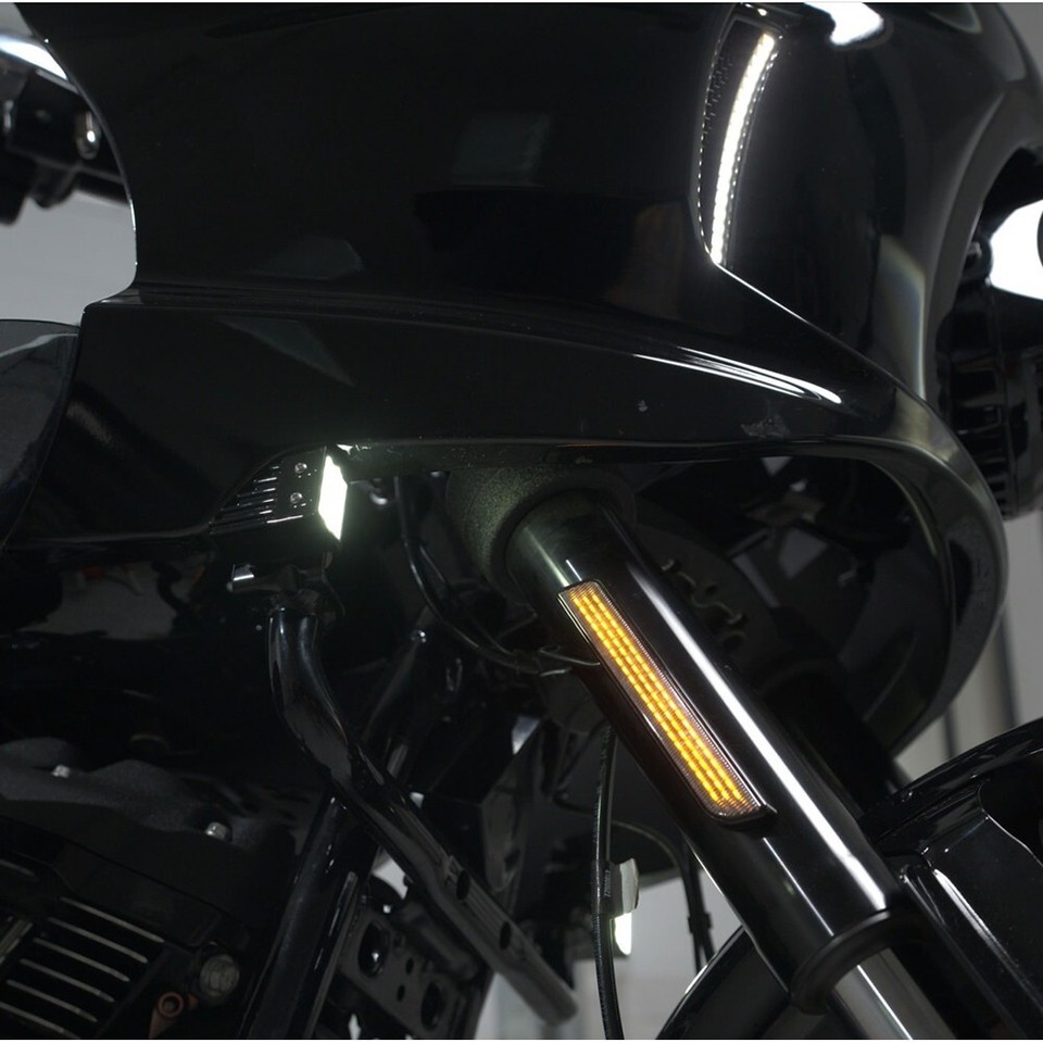 For Softail Low Rider El Diablo FXRST 2022 LED Front Fork Turn Signal ...