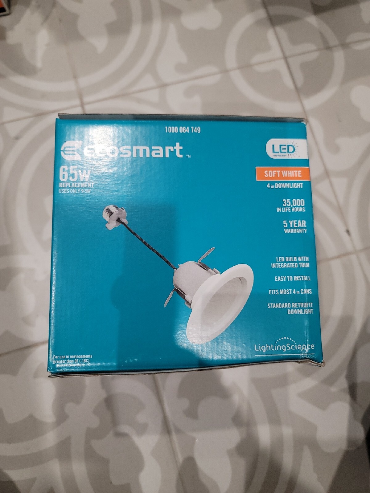 Ecosmart 4 Inch Soft White Downlight LED Light Bulb 65w Equivalent ...