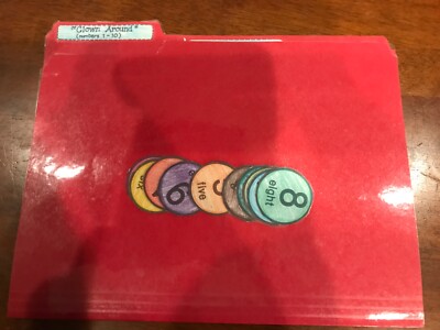 Clown Around! Numbers 1-10 Grade 1-4 math file folder game teacher | eBay