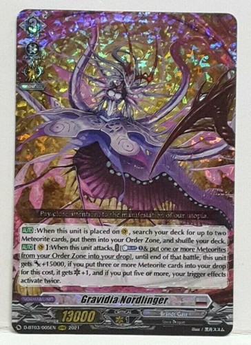 Bushiroad Cardfight Vanguard Gravidia Nordlinger D-BT03/005EN Rrr ...