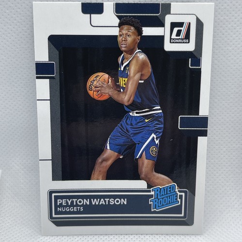 2022-23 Panini Donruss Rated Rookie Peyton Watson #230 Nuggets Card RC ...