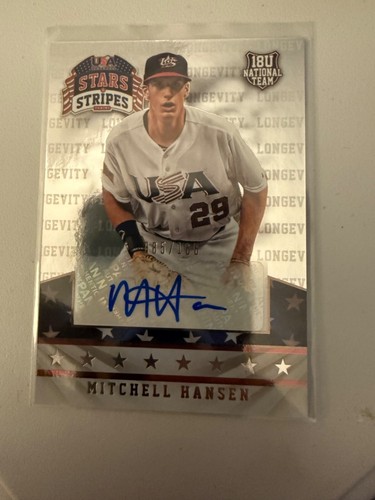 2015 Panini Stars and Stripes - Longevity Signatures Mitchell Hansen ...